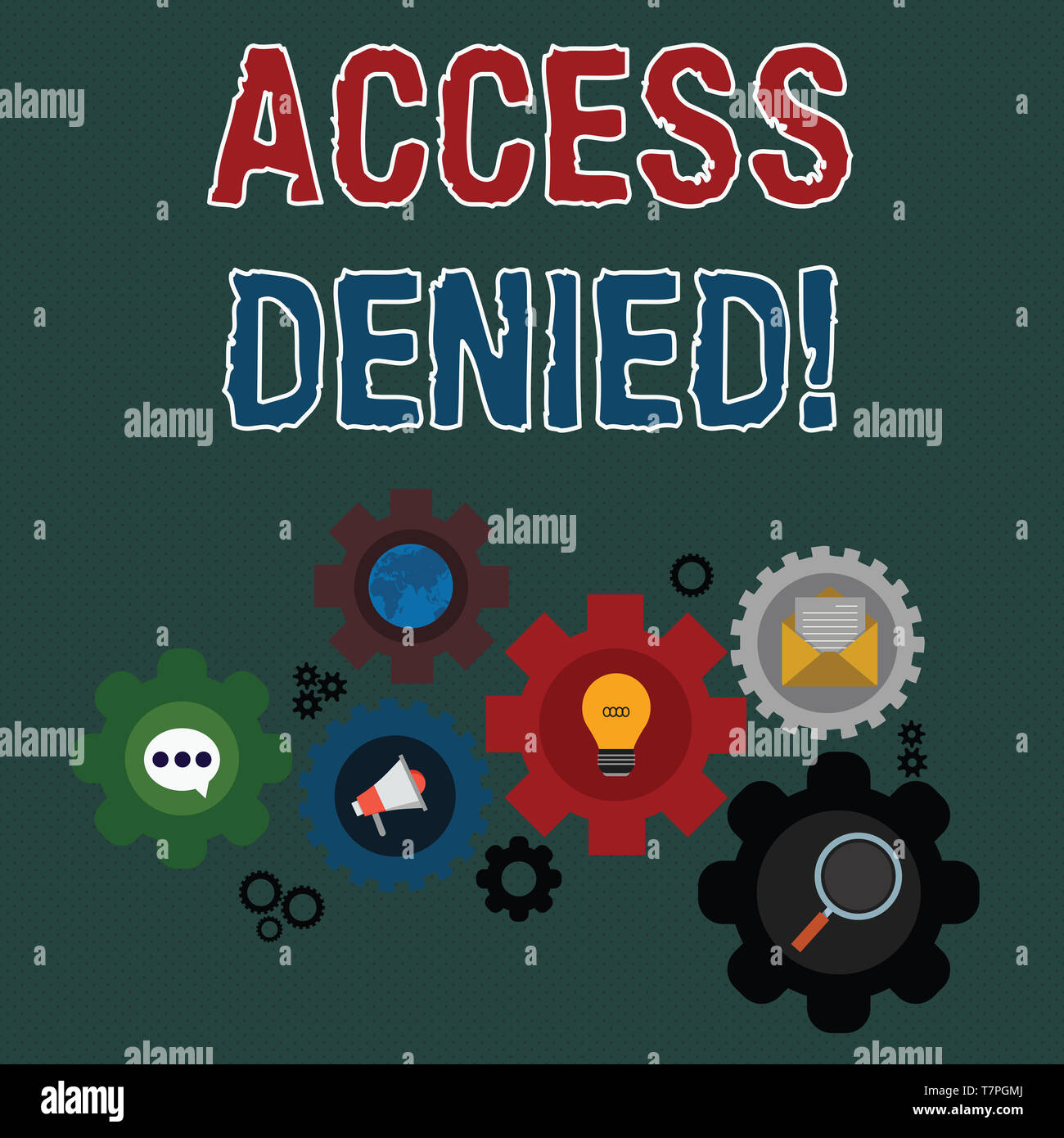 Writing note showing Access Denied. Business concept for error message ...