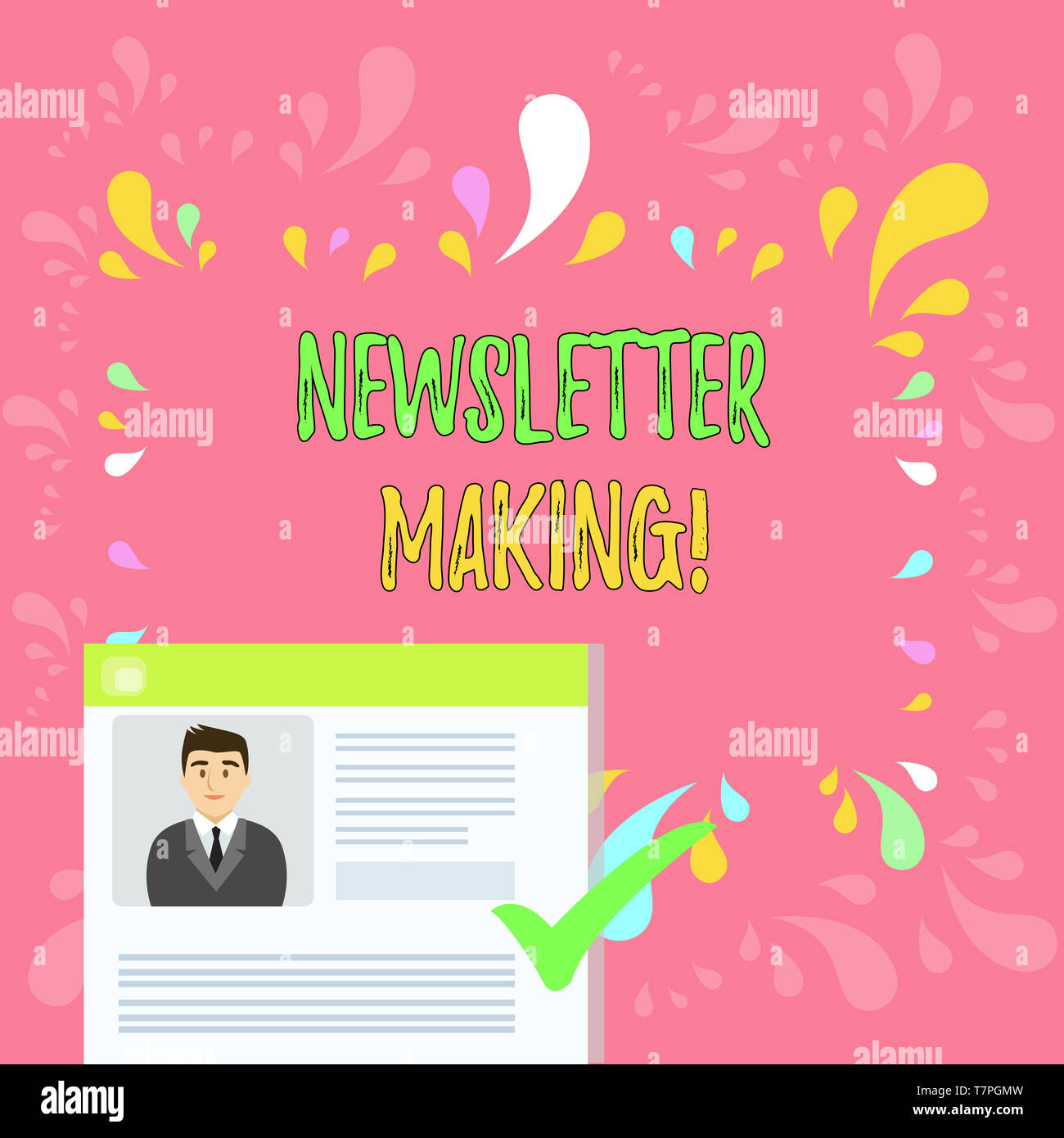Word writing text Newsletter Making. Business photo showcasing printed ...