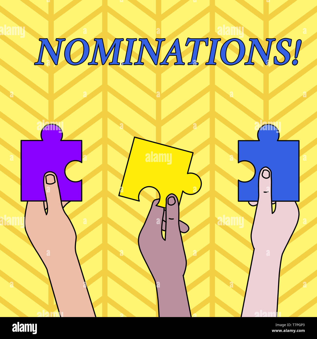 Conceptual hand writing showing Nominations. Concept meaning action of ...