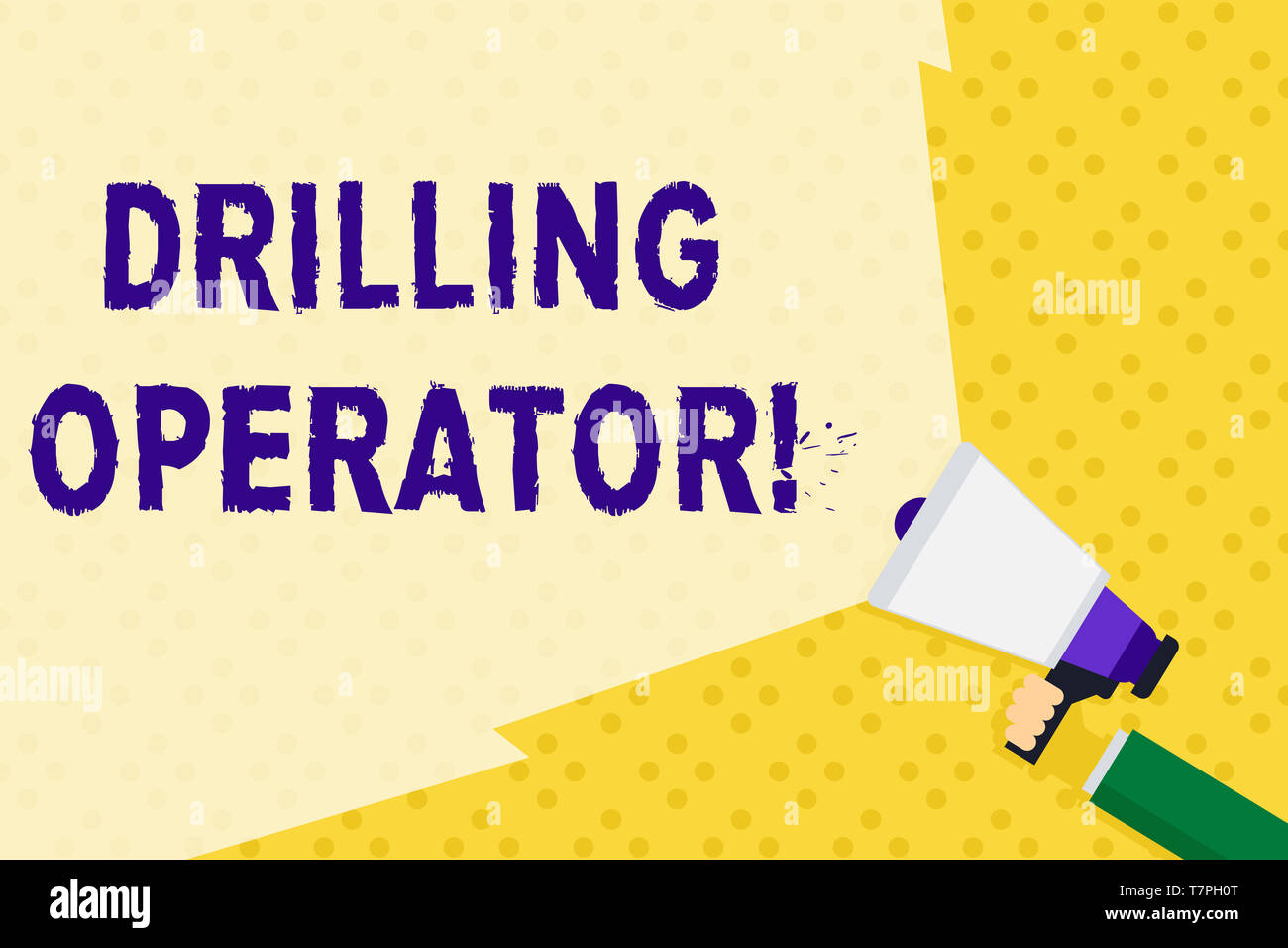 Text sign showing Drilling Operator. Business photo text someone that ...