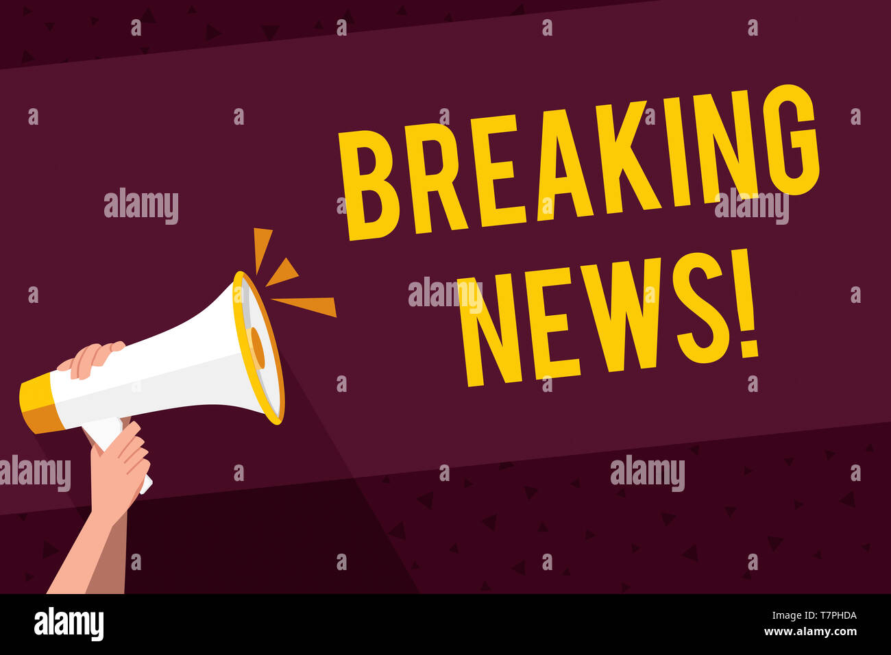 Writing note showing Breaking News. Business concept for Newly received ...