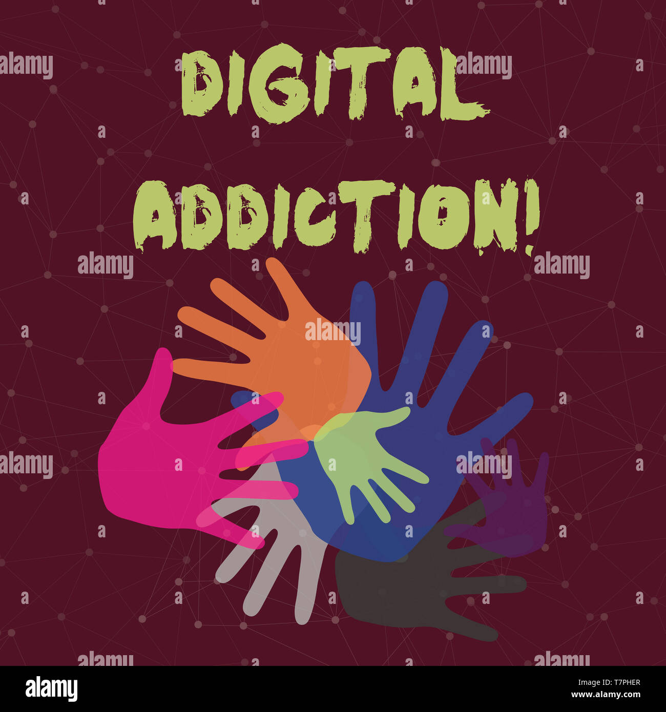 Handwriting text Digital Addiction. Conceptual photo disorder that ...