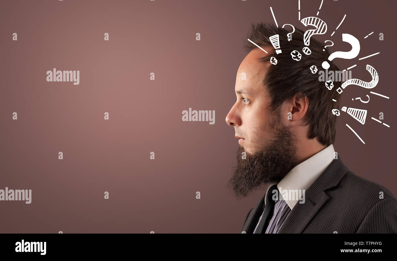 Human face exclamation mark illustration hi-res stock photography and ...