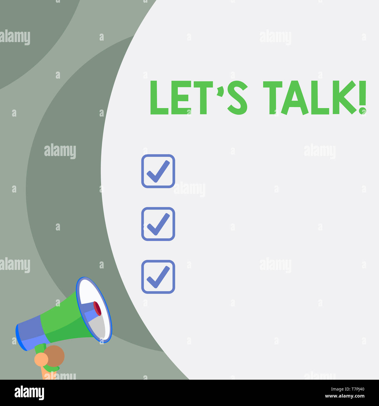 Text sign showing Let S Talk. Business photo text they are suggesting ...