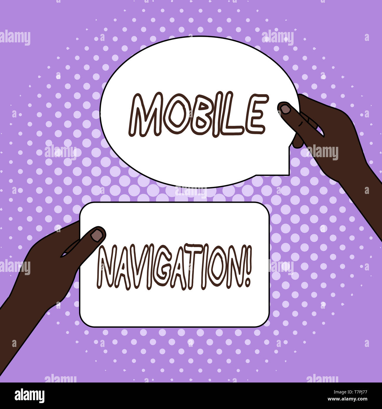 Word writing text Mobile Navigation. Business photo showcasing ...