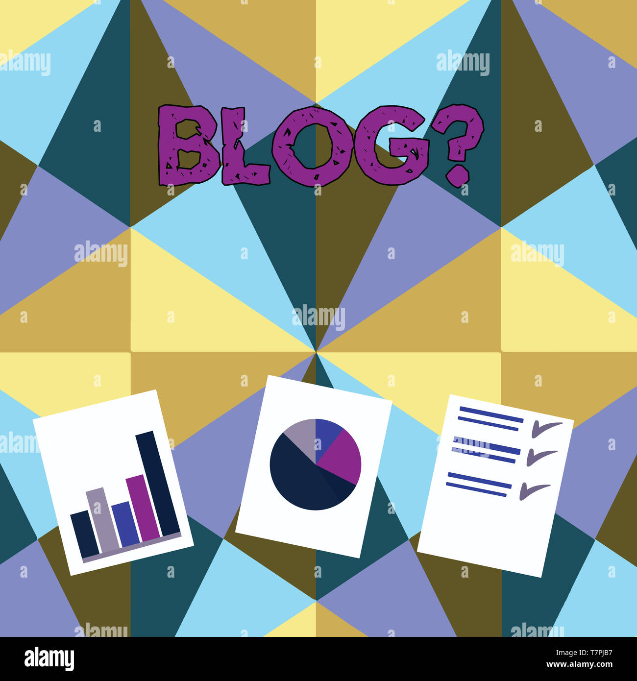 Handwriting text Blogquestion. Conceptual photo regularly updated website web page run by ...