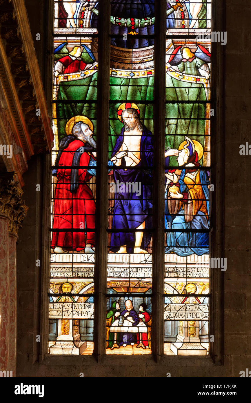France, Gers, Auch, stop on El Camino de Santiago, St Marie Cathedral ...