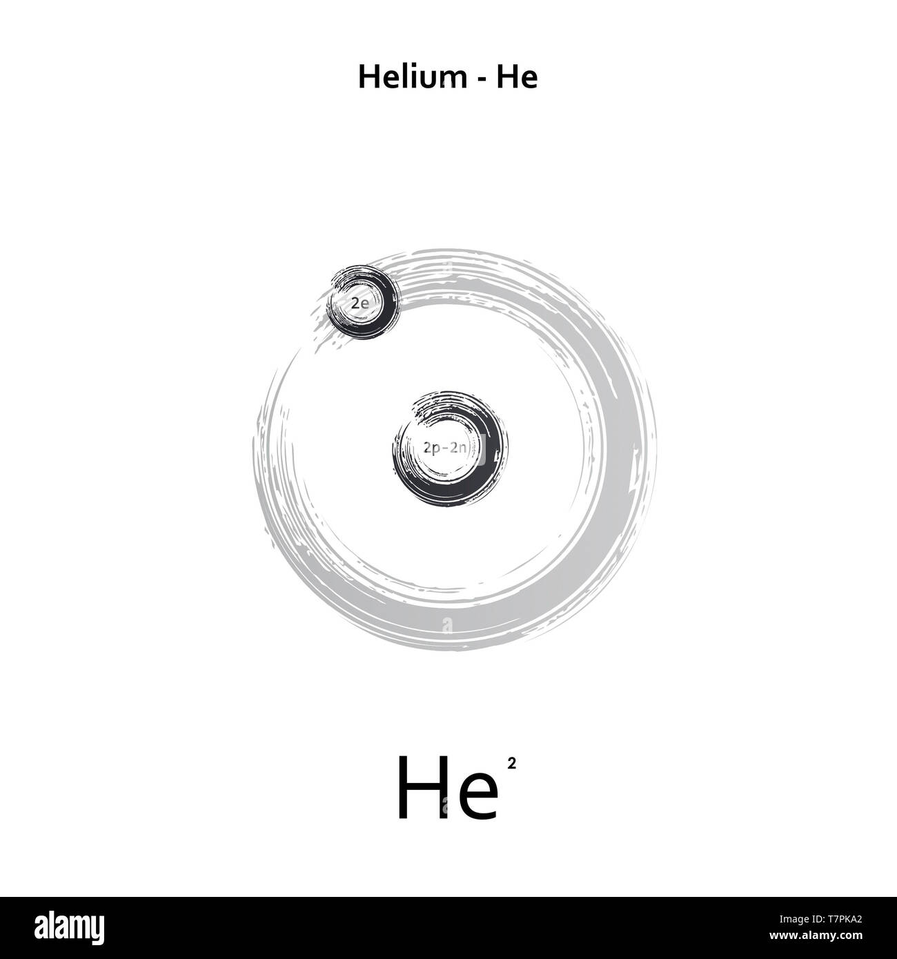 Helium chemical element atomic structure illustration backdrop Stock ...
