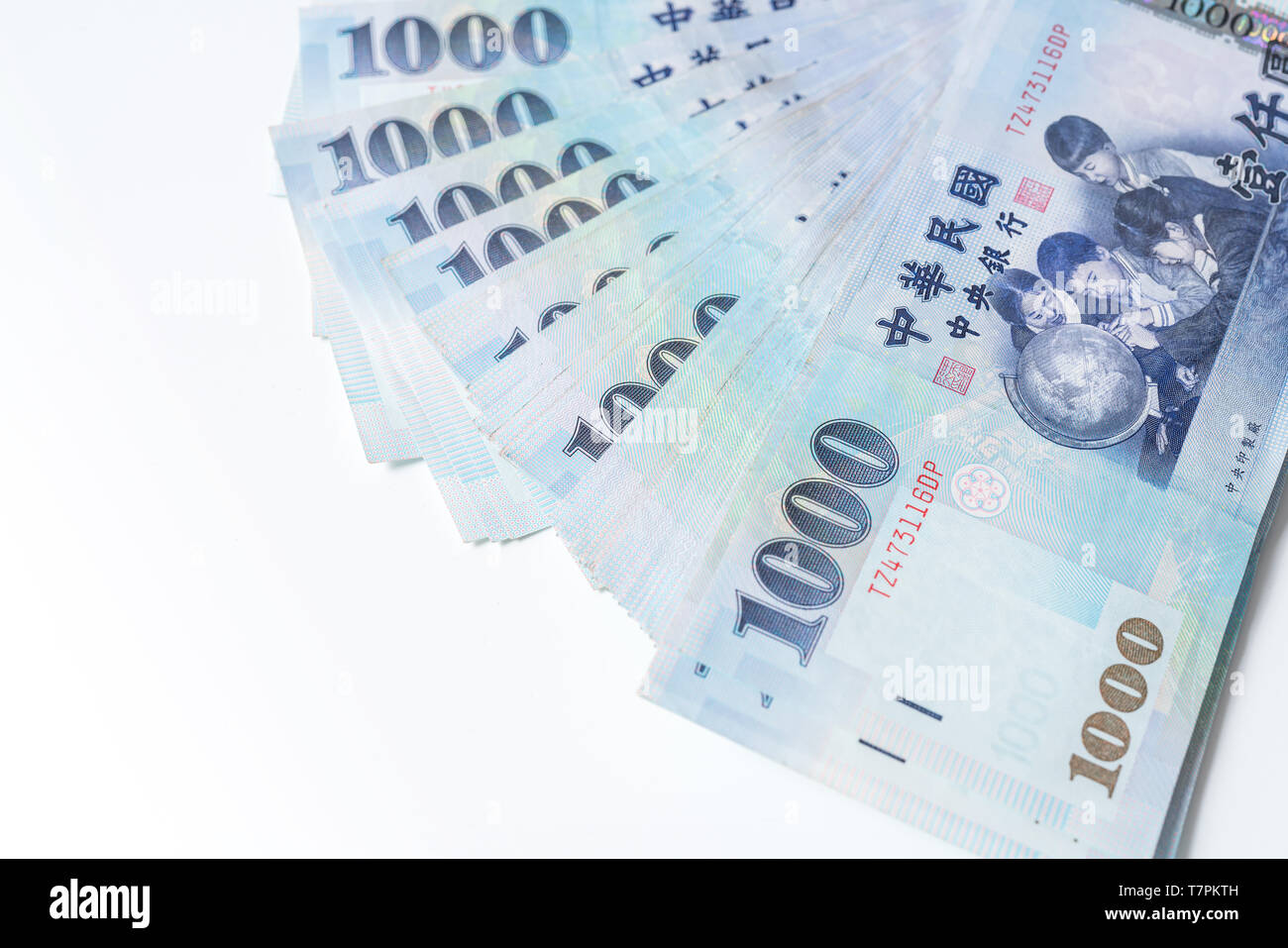 1000 New Taiwan Dollars isolated on white background Stock Photo - Alamy