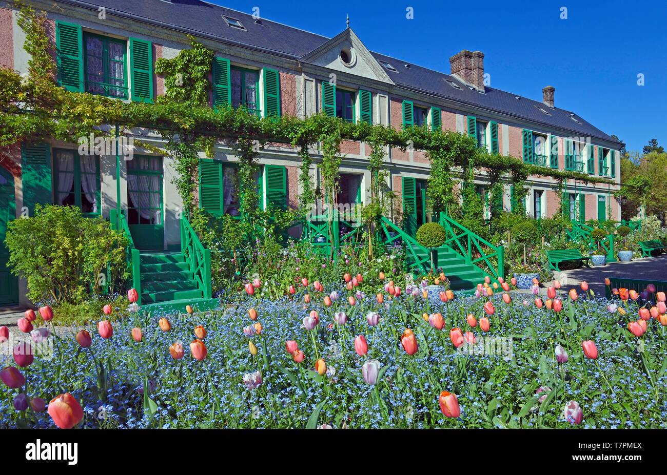 France, Eure, Giverny, Claude Monet foundation, Claude Monet's house ...