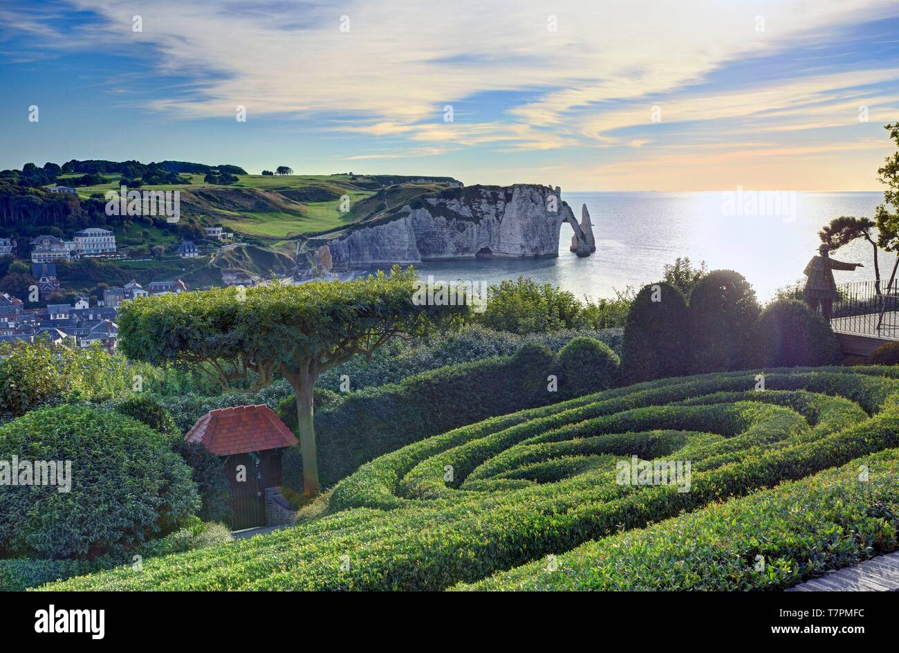 France, Seine Maritime, Etretat, gardens of Etretat, the Impressions ...