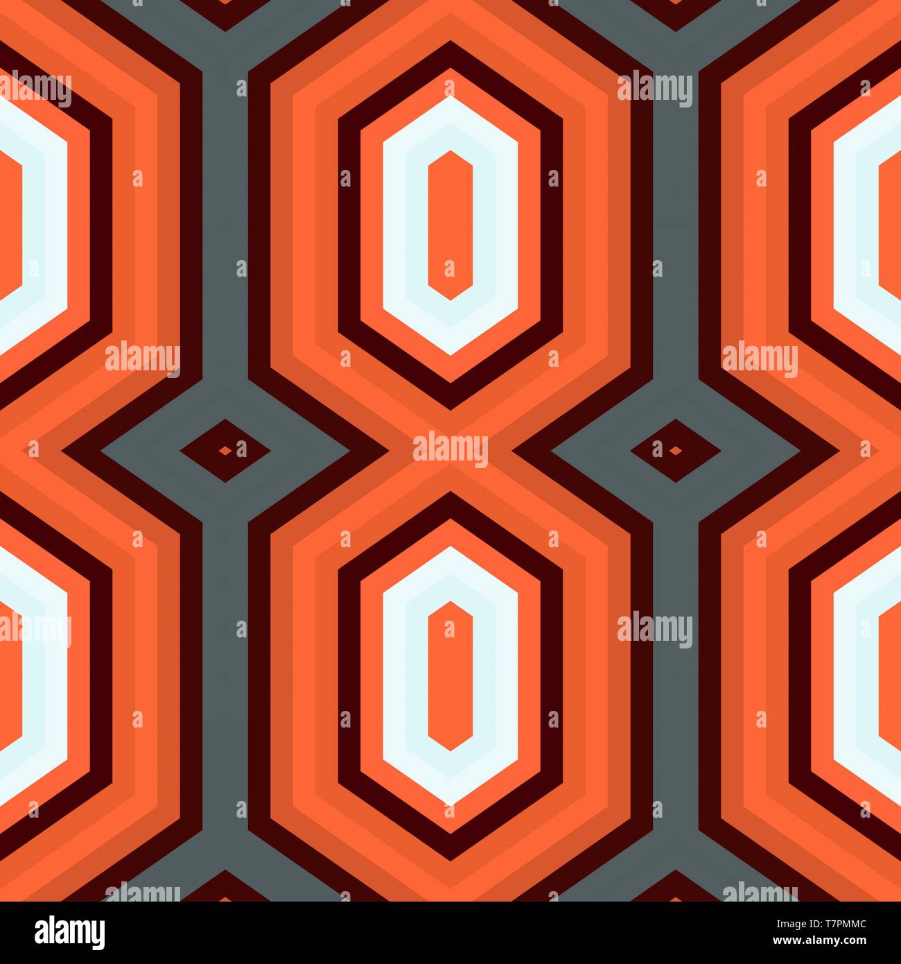 abstract hexagon backdrop style. tomato, light cyan and very dark red ...