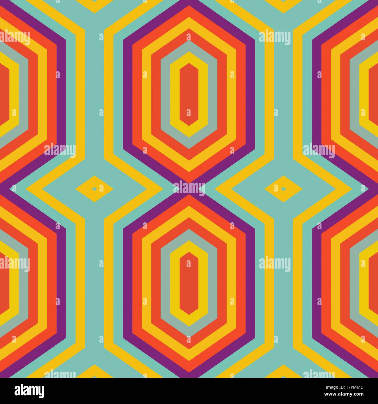simple modern seamless geometric hexagon style. medium aqua marine ...