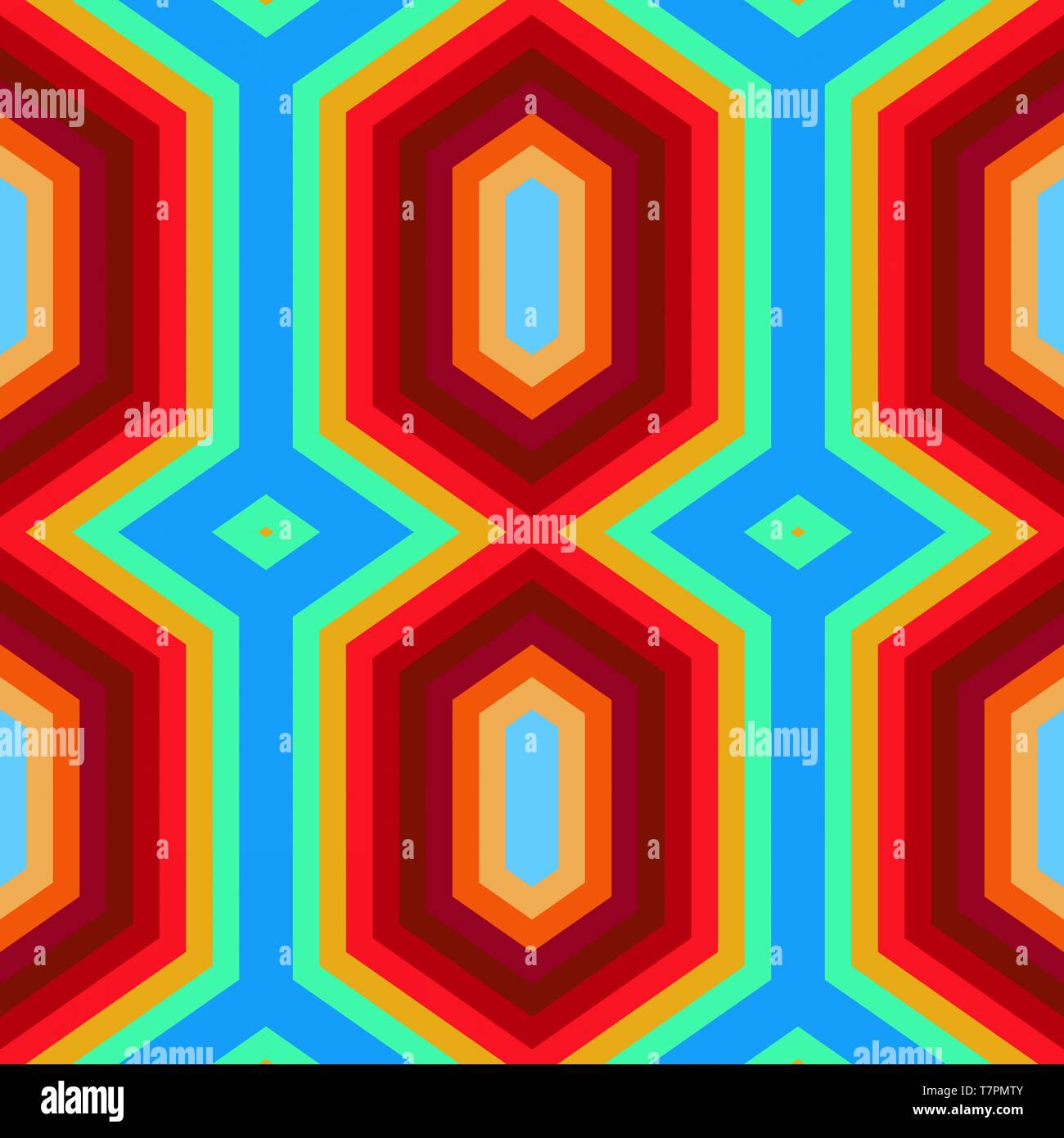 abstract hexagon backdrop style. golden rod, turquoise and maroon ...
