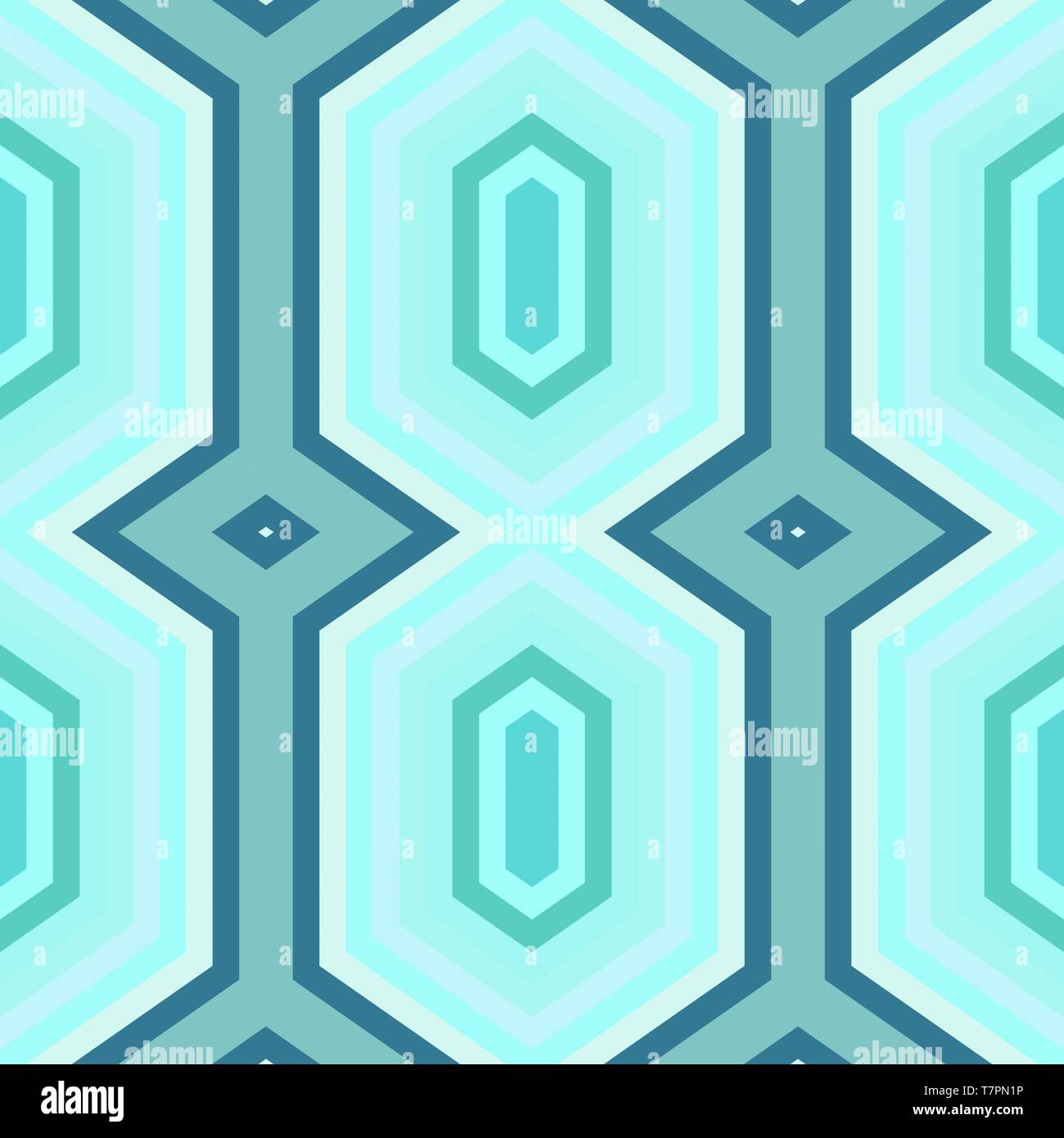 simple modern seamless geometric hexagon style. pale turquoise, teal ...