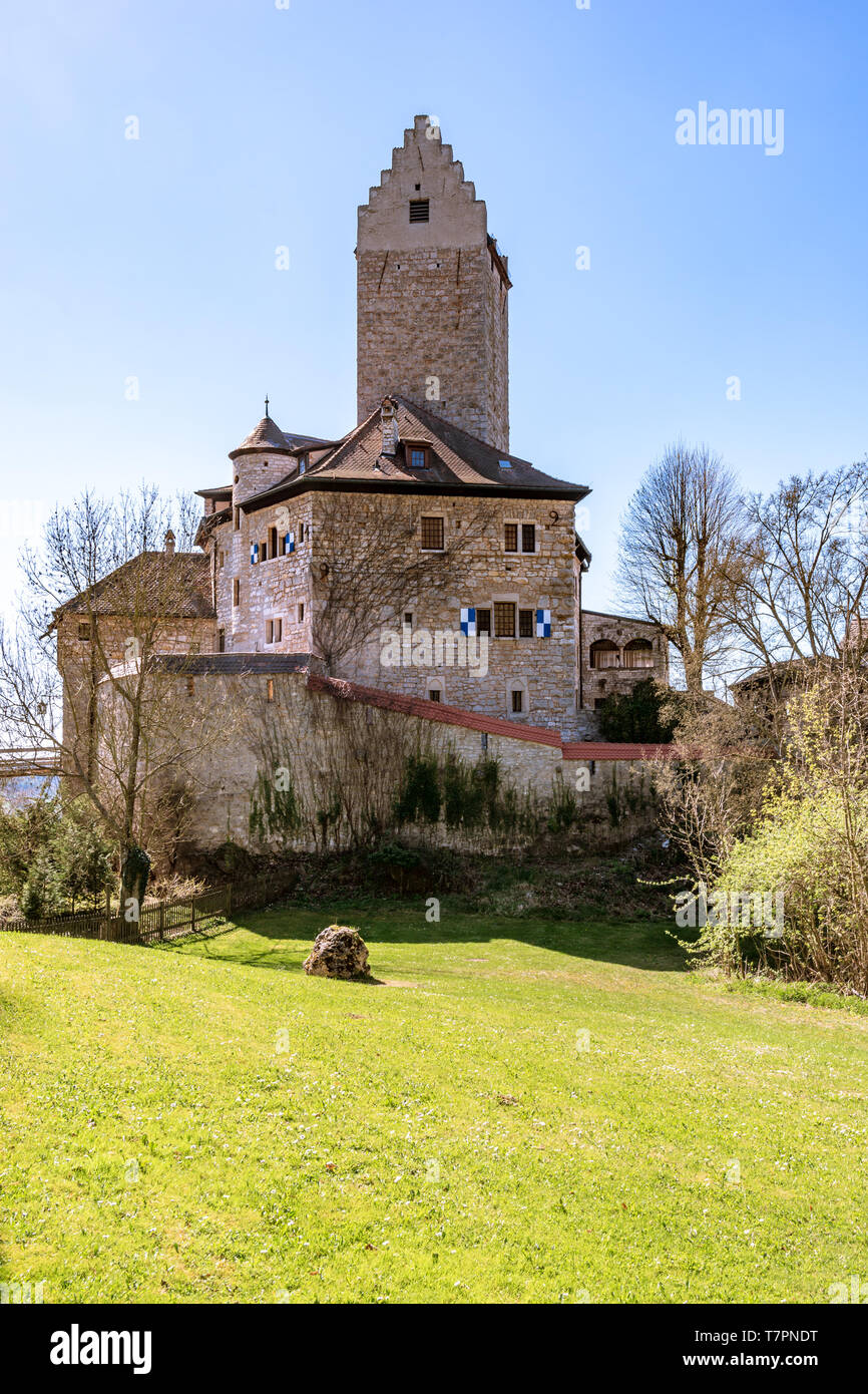 KIPFENBERG, GERMANY - APRIL 19: Medieval castle of Kipfenberg, Germany ...