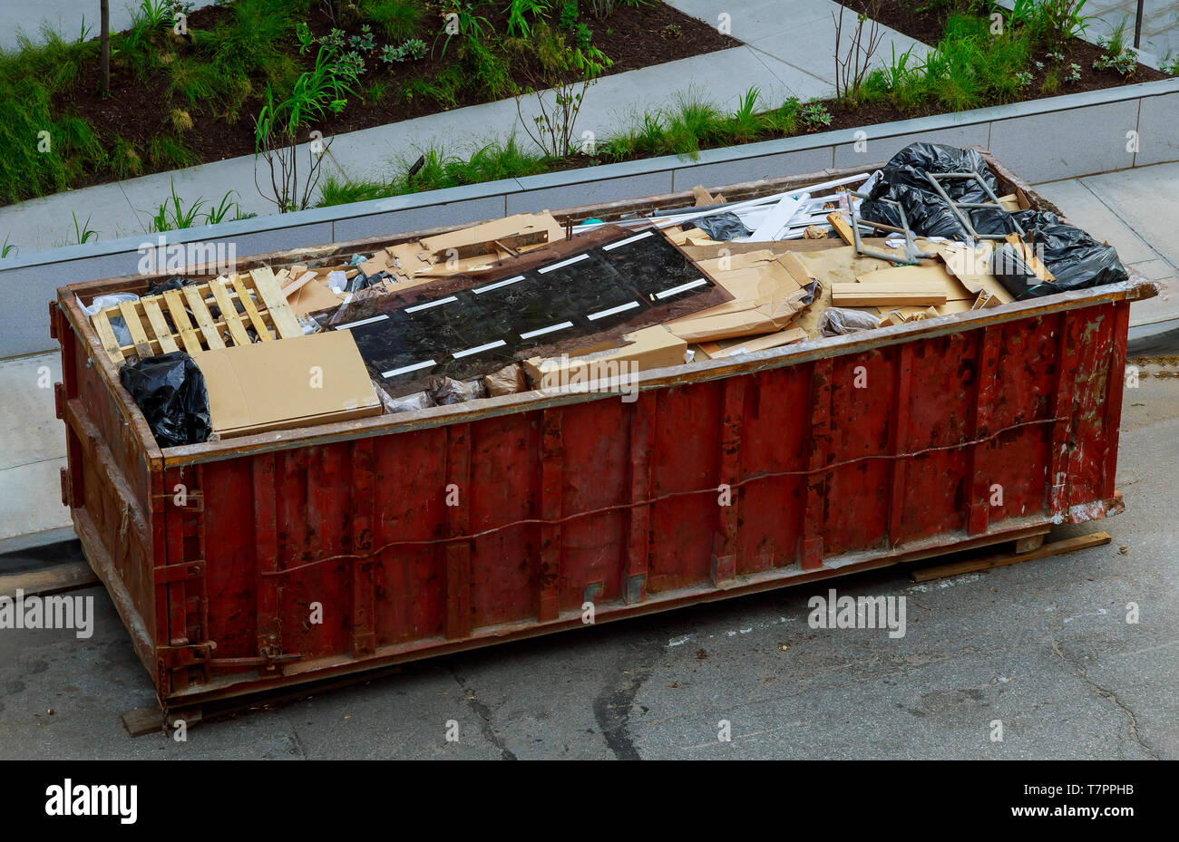 Recycling container trash on ecology and environment Stock Photo - Alamy
