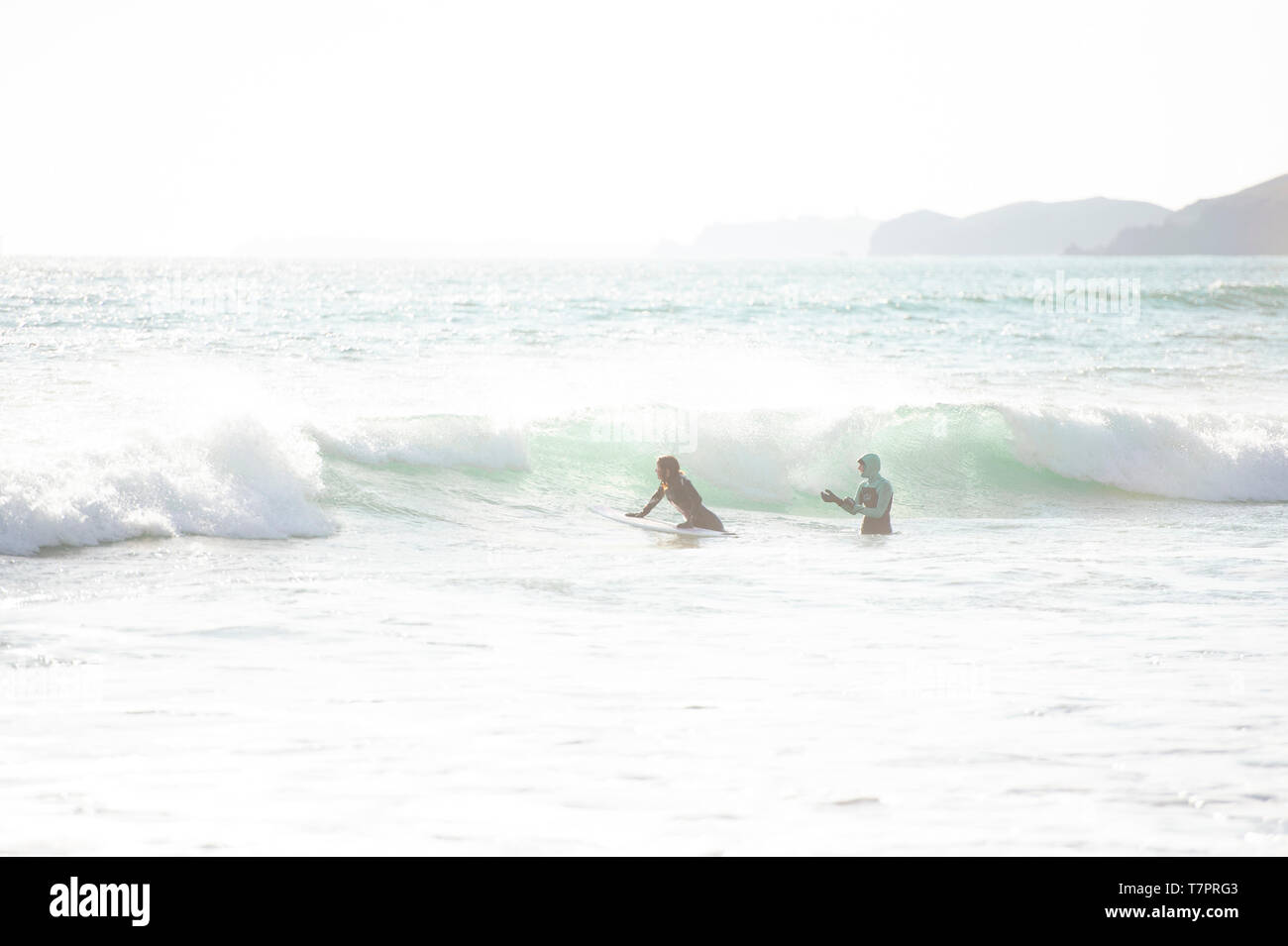 Surf surfing surfer board wave splash wave spray hi-res stock ...