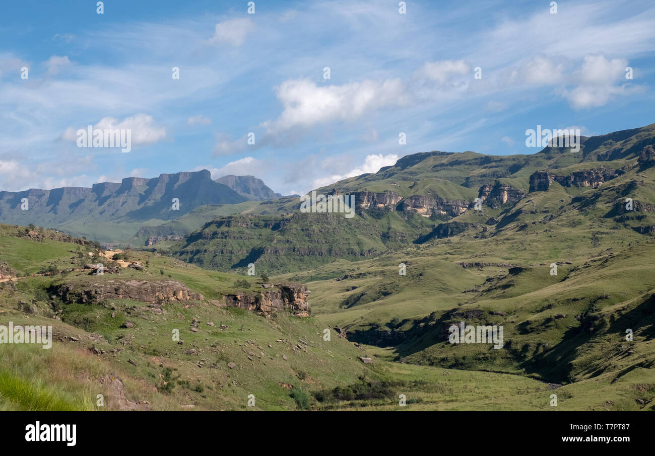 The Sani Pass, mountain route connecting Underberg in South Africa to ...