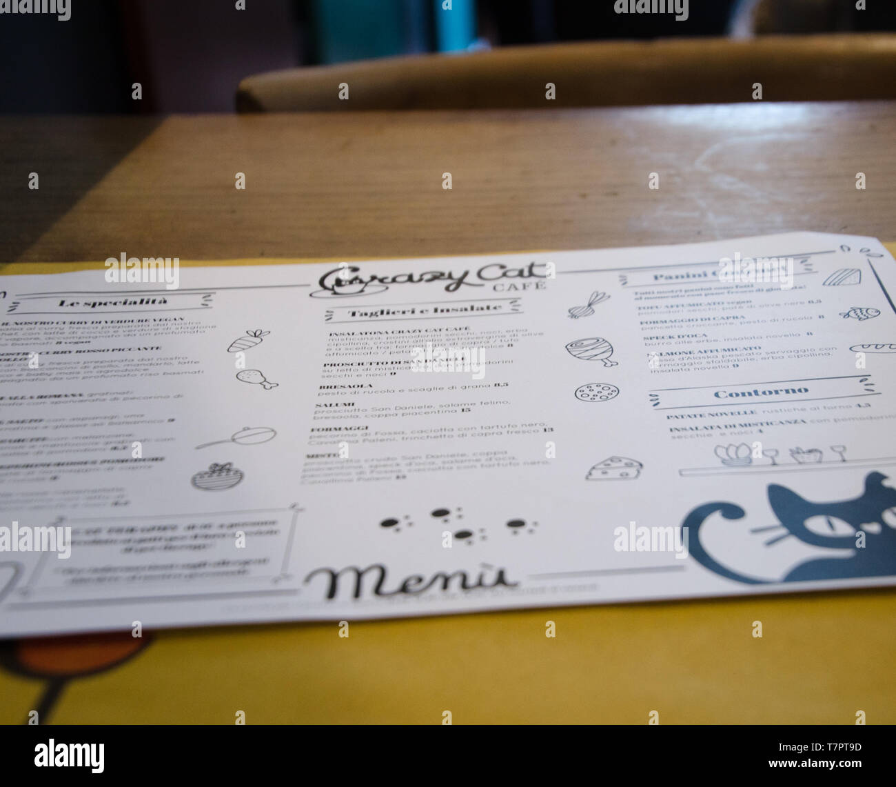 Inside the Crazy Cat Cafe, opened in Milan in 2015. Inside the cafe you ...