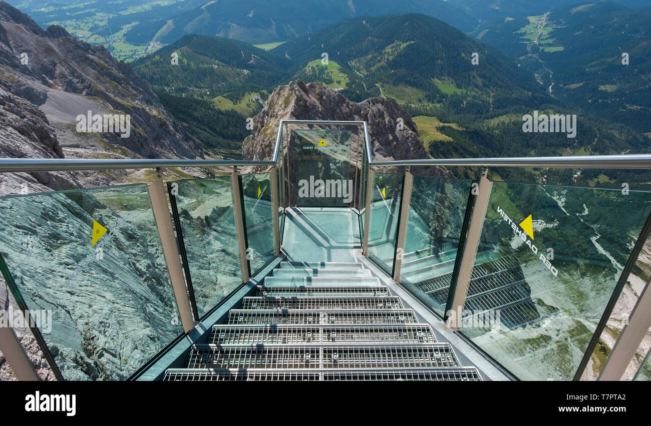 The Path To Nothingness on the Hoher Dachstein, Austria, Europe Stock ...