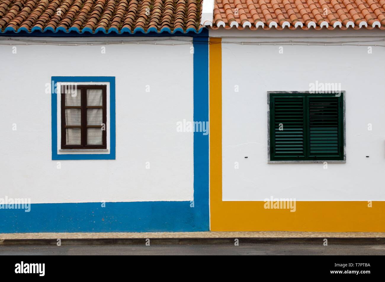 Portugal, Alentejo, traditional houses Stock Photo - Alamy