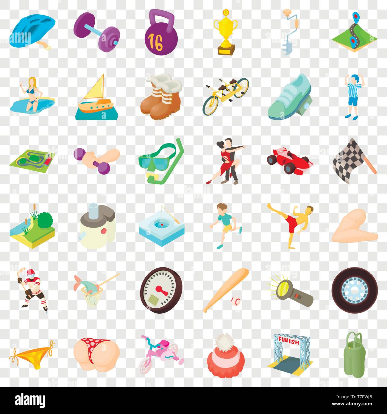 Activity woman icons set, cartoon style Stock Vector Image & Art - Alamy