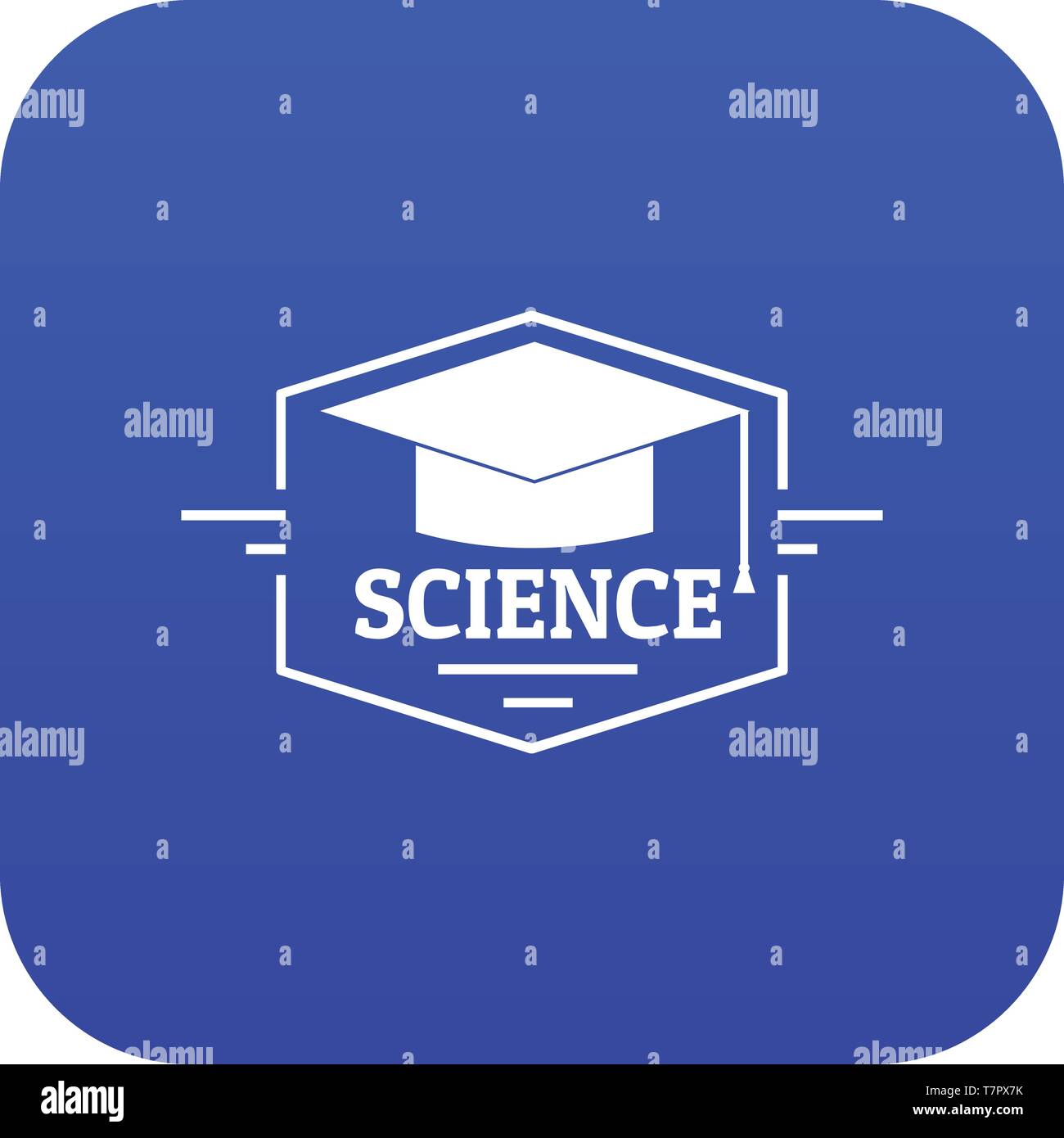 Graduation cap icon blue vector Stock Vector Image & Art - Alamy