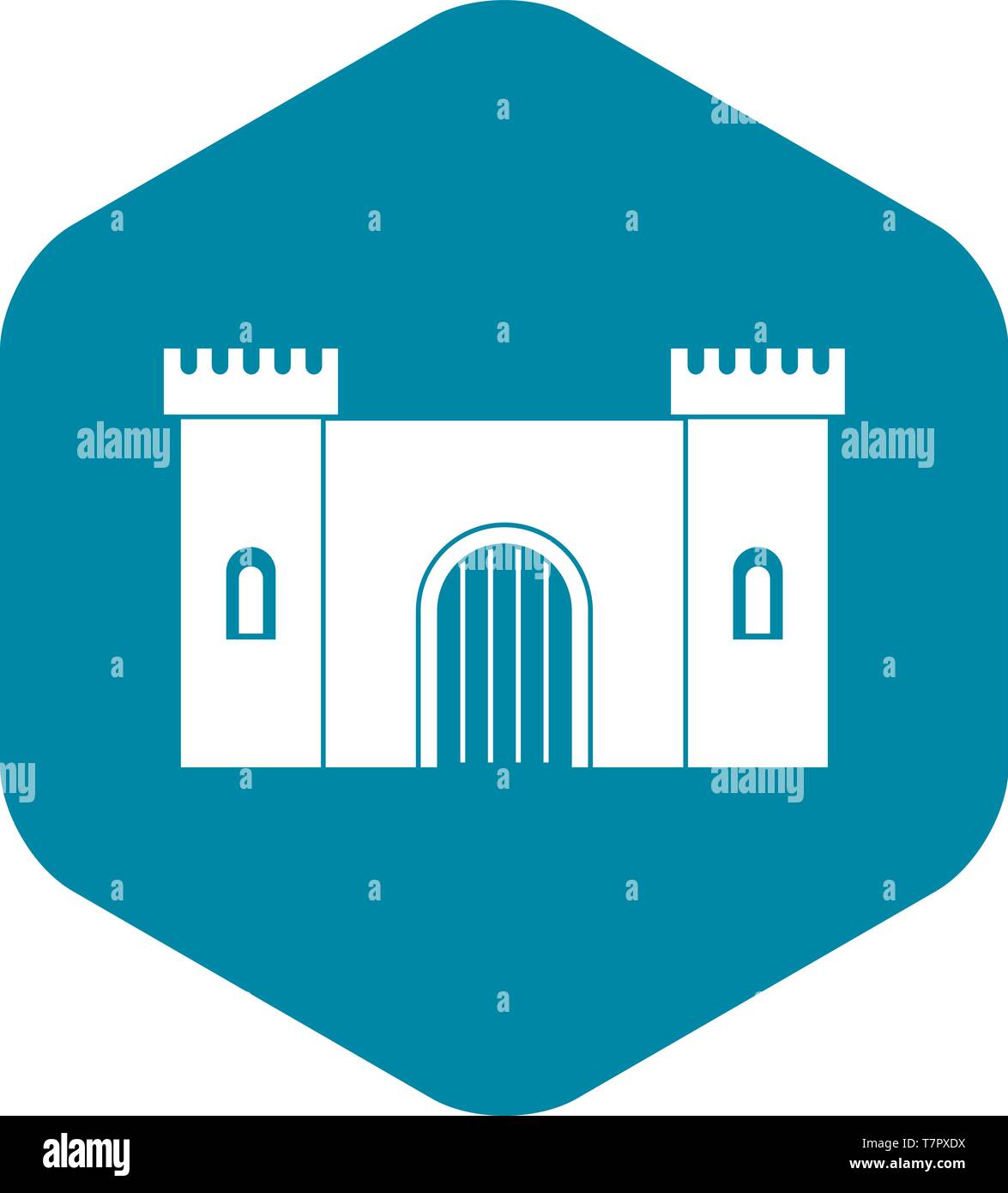 Fortress with gate icon, simple style Stock Vector Image & Art - Alamy