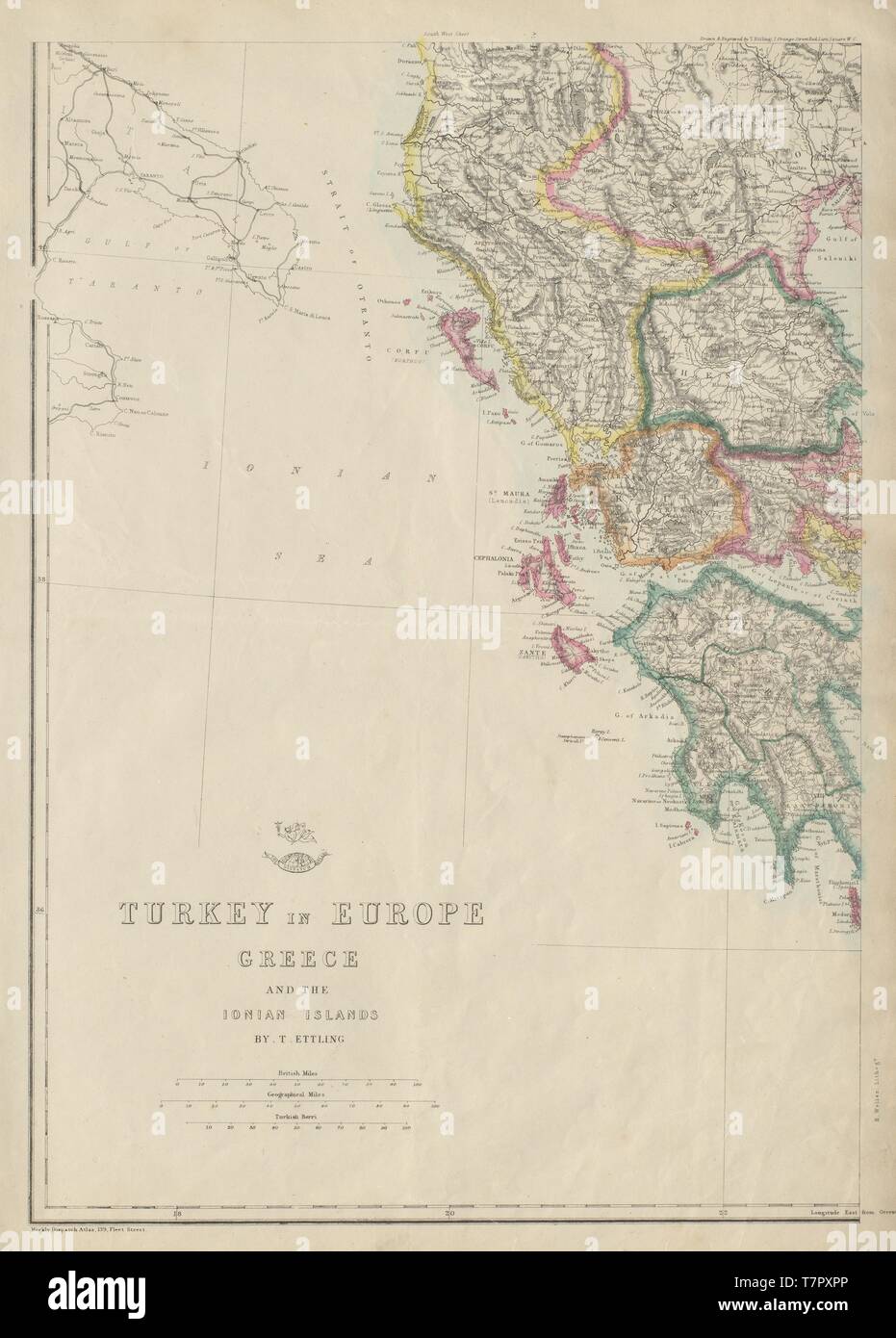 Map of western europe 19th century hi-res stock photography and images ...