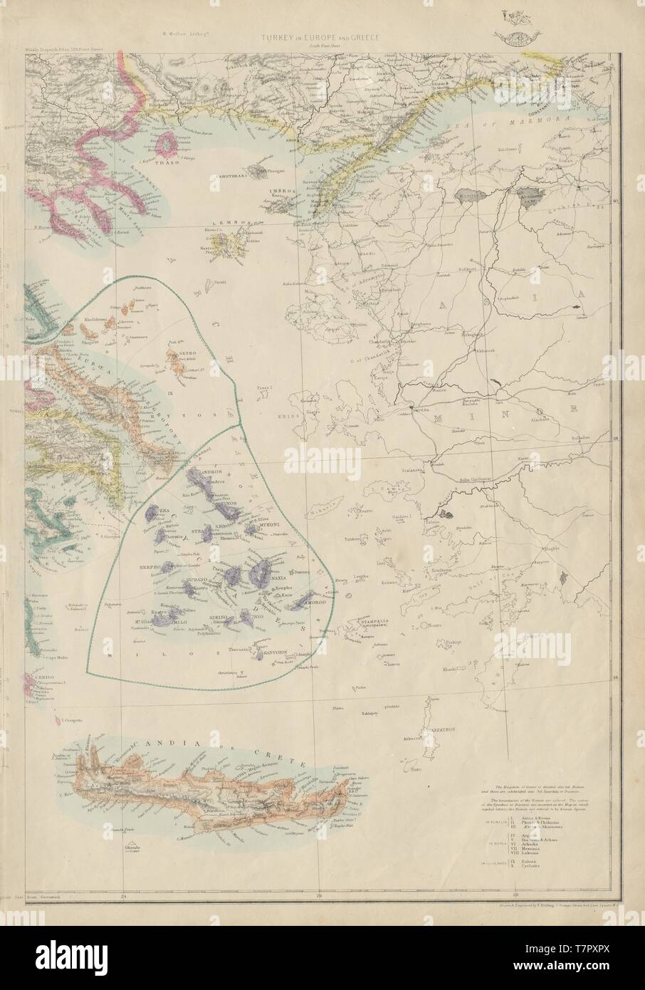 Old map of crete hi-res stock photography and images - Alamy
