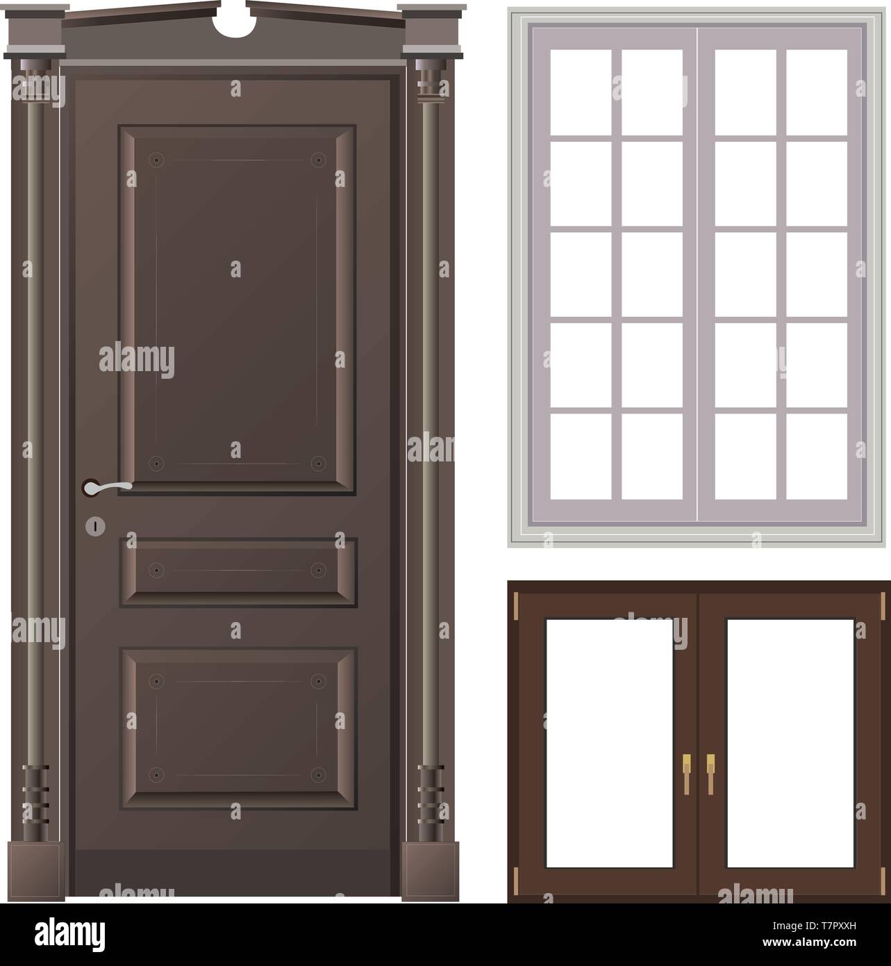 vector door and windows Stock Vector Image & Art - Alamy