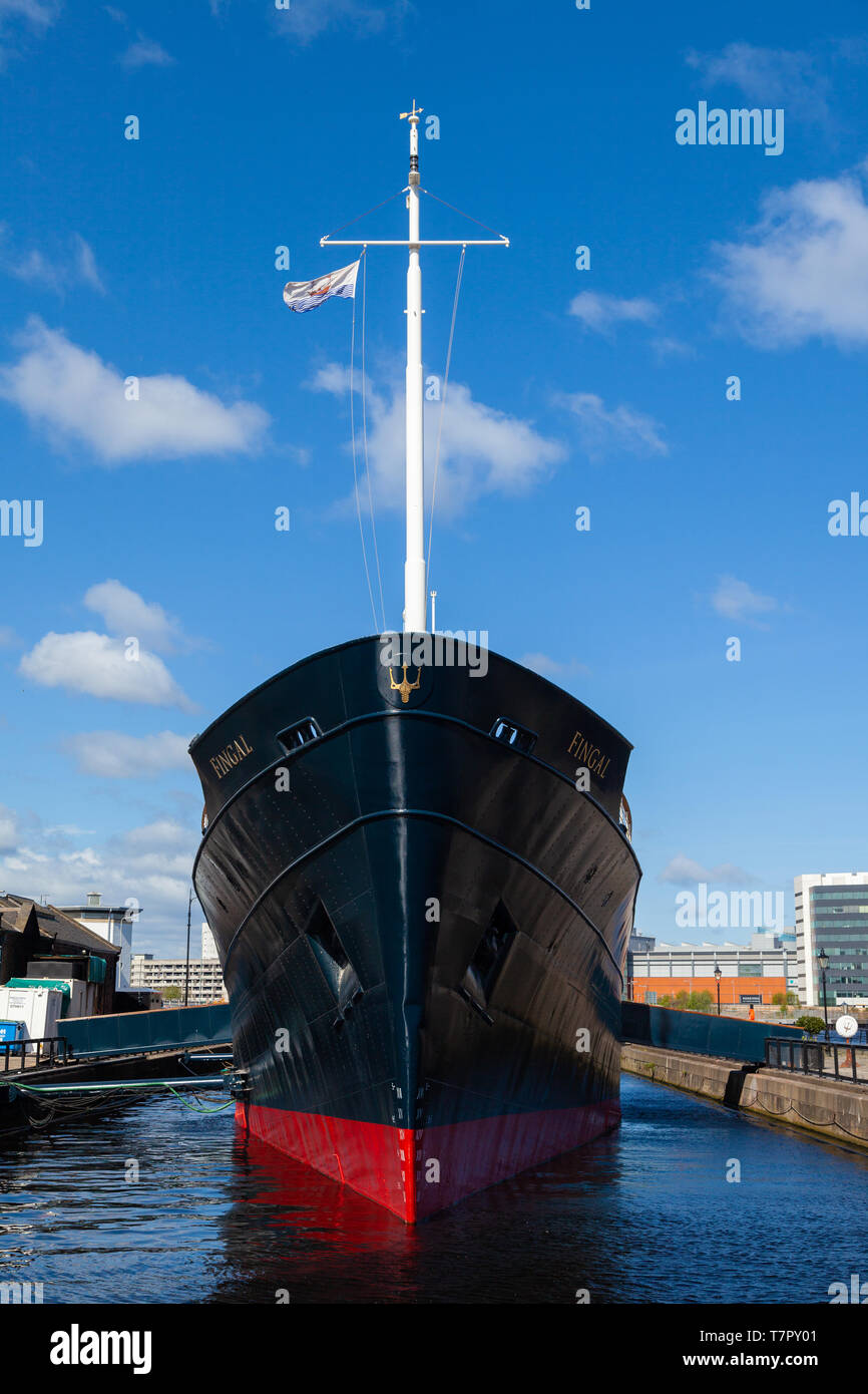 Fingal, a luxury floating hotel berthed in Leith, Edinburgh Scotland ...