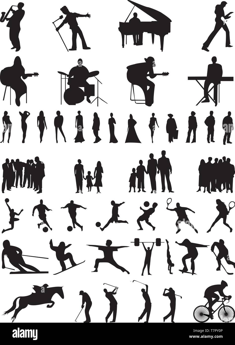 vector silhouettes of people Stock Vector Image & Art - Alamy
