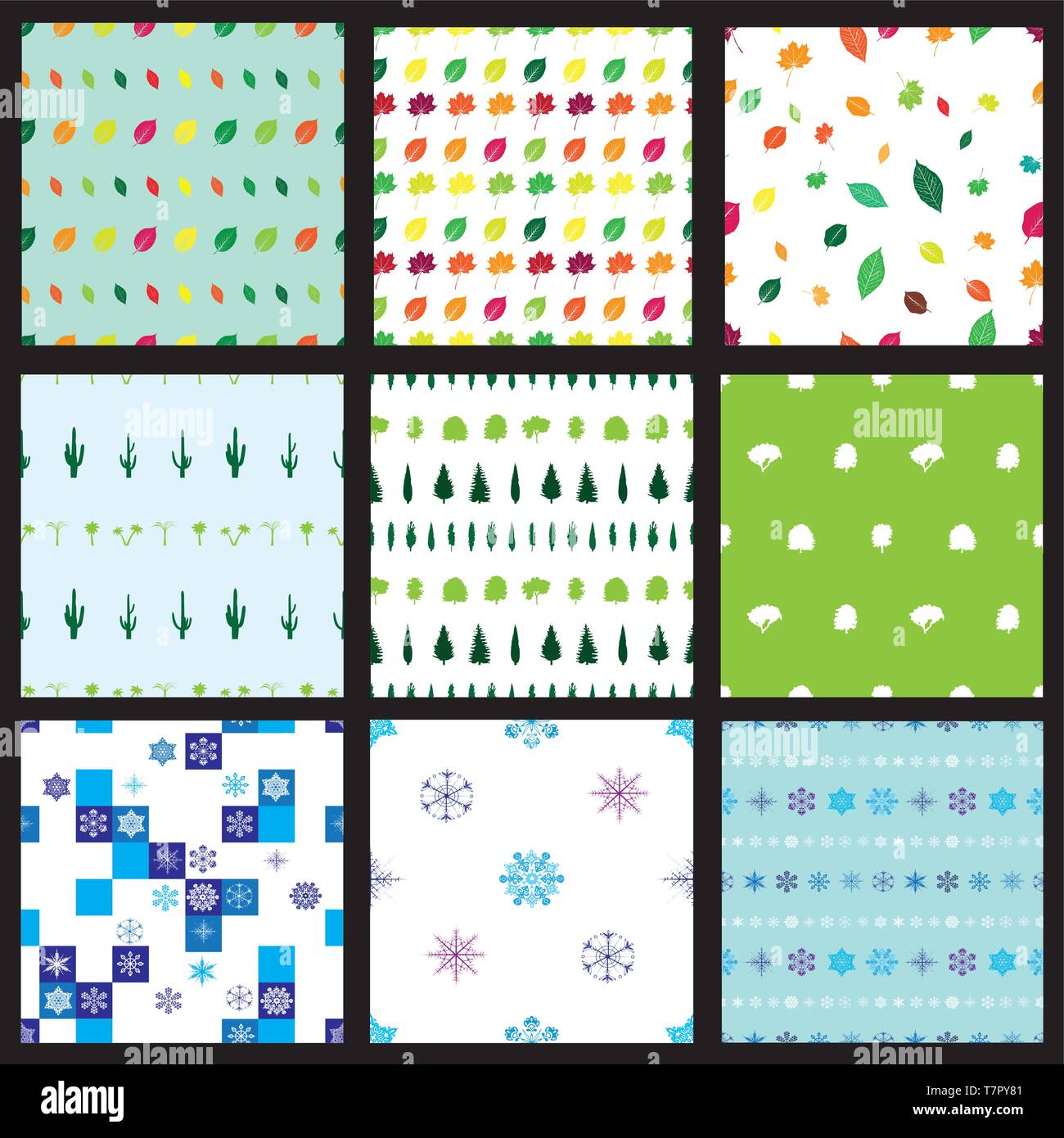 Seamless nature patterns Stock Vector Image & Art - Alamy