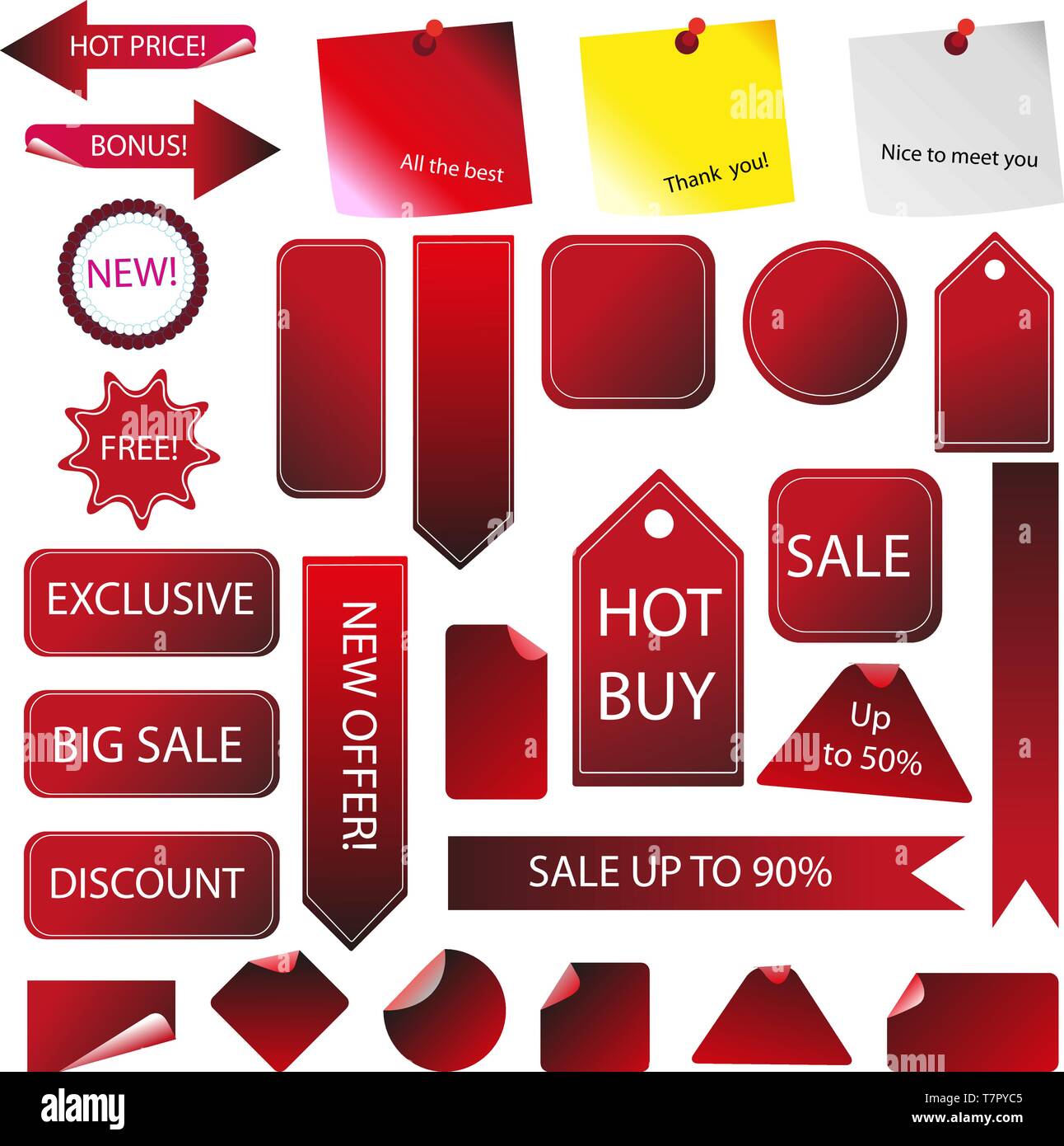 vector advertisement signs Stock Vector Image & Art - Alamy