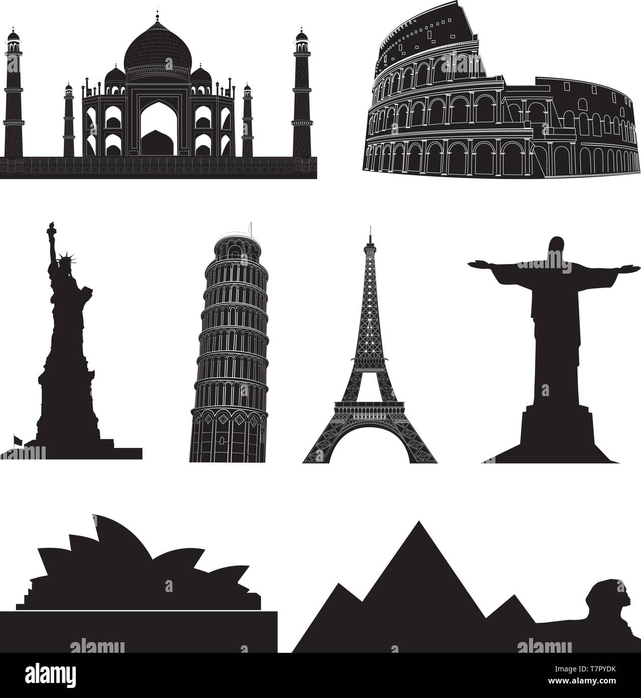 Vector world sights icons Stock Vector Image & Art - Alamy