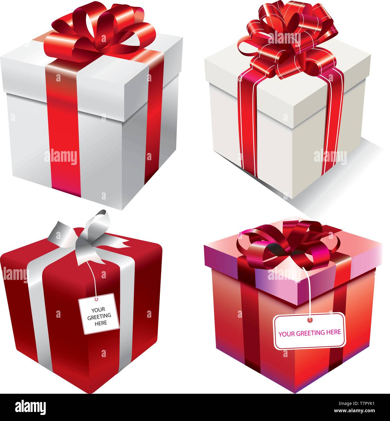 Present boxes vector set Stock Vector Image & Art - Alamy