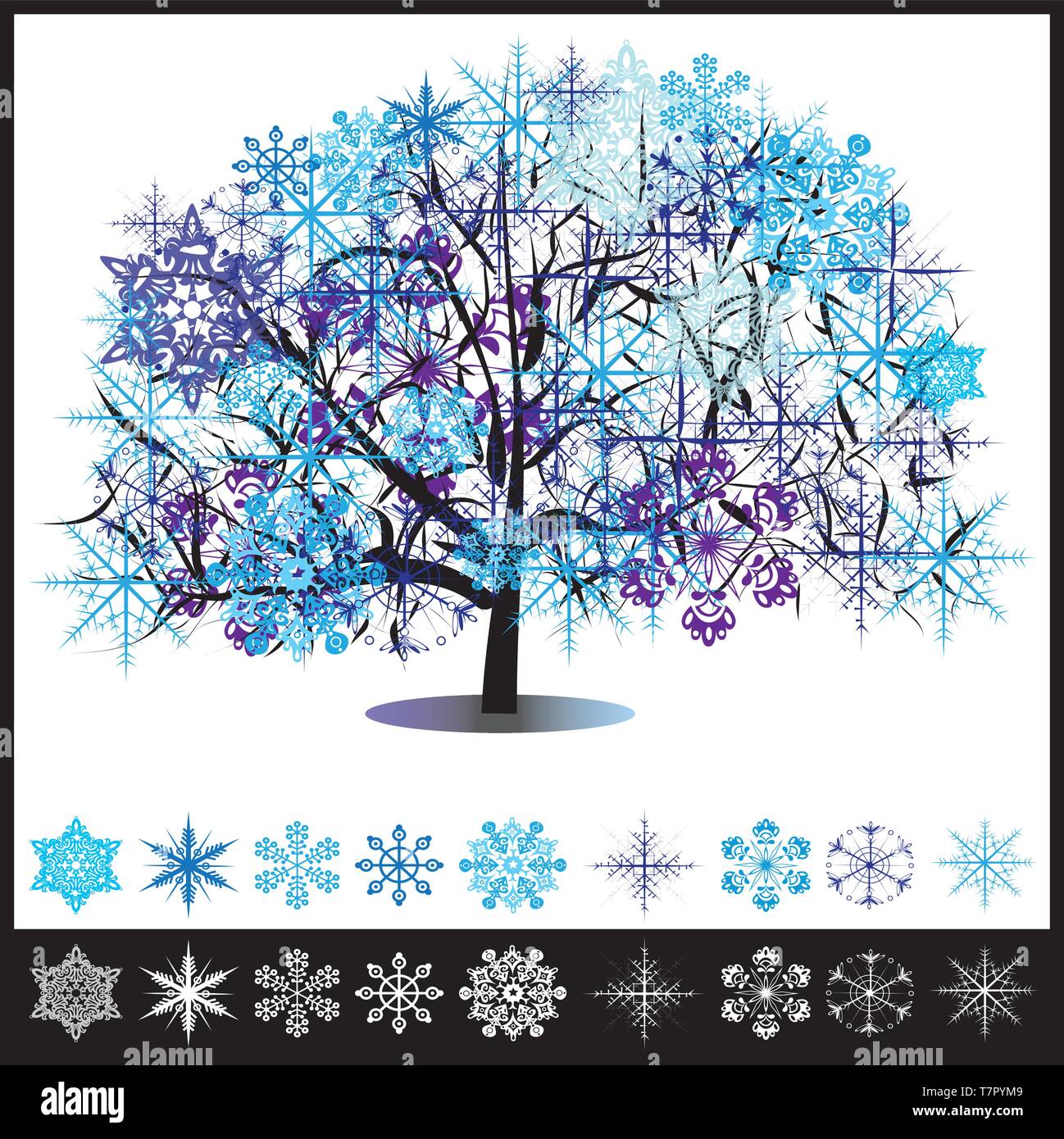 Winter tree vector illustration Stock Vector Image & Art - Alamy