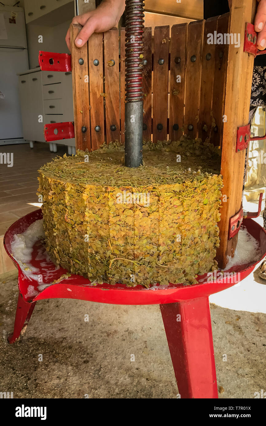 Antique grape press hi-res stock photography and images - Alamy