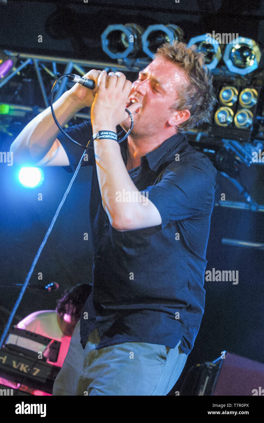 Guy Garvey singer in British band Elbow performing at the Reading ...
