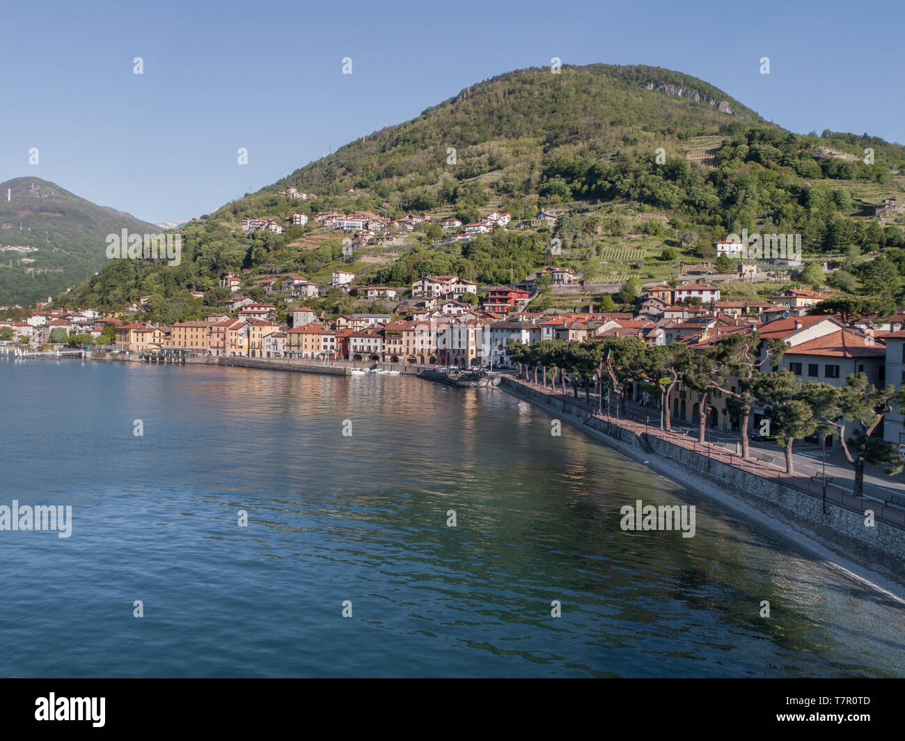 Holidays on Como lake, little village of Domaso Stock Photo - Alamy