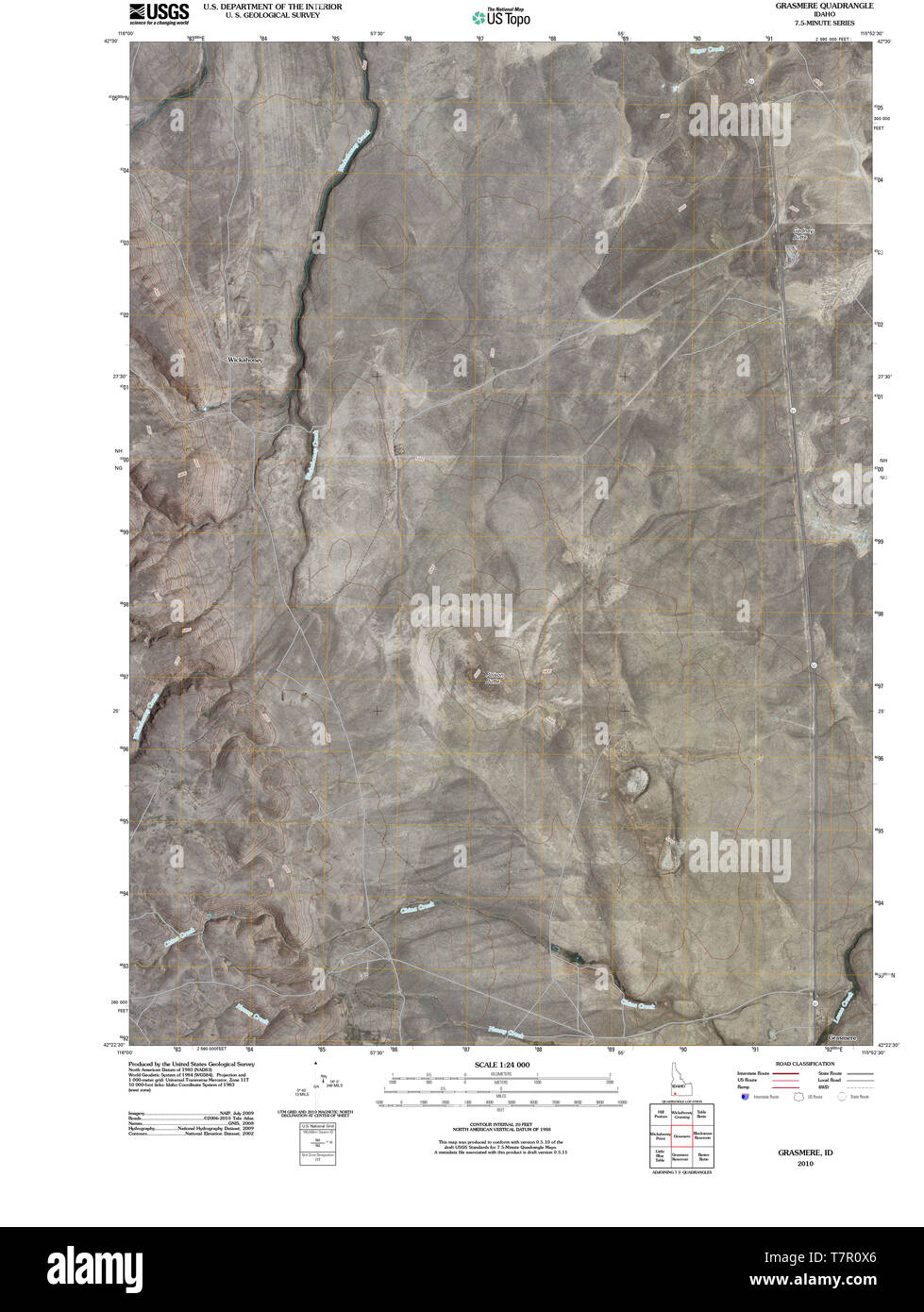 Grasmere idaho map Cut Out Stock Images & Pictures - Alamy