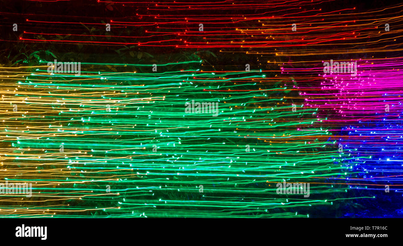 A swirl of coloured lights going from left to right, makes a wonderful ...