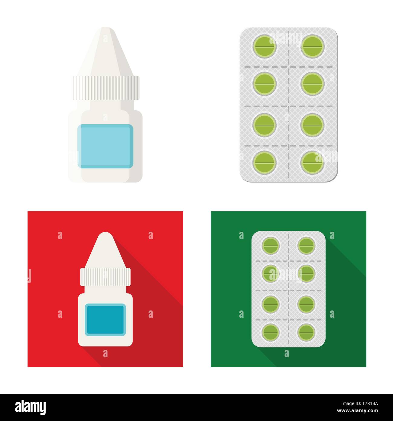 Vector illustration of retail and healthcare symbol. Set of retail and ...