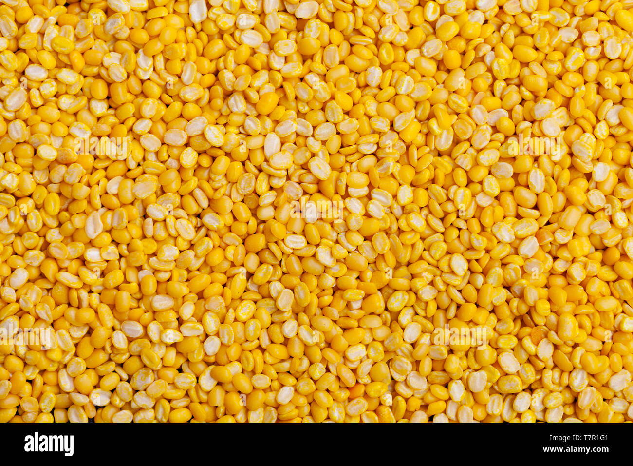 Yellow lentil background. Top view. Copy space Stock Photo - Alamy