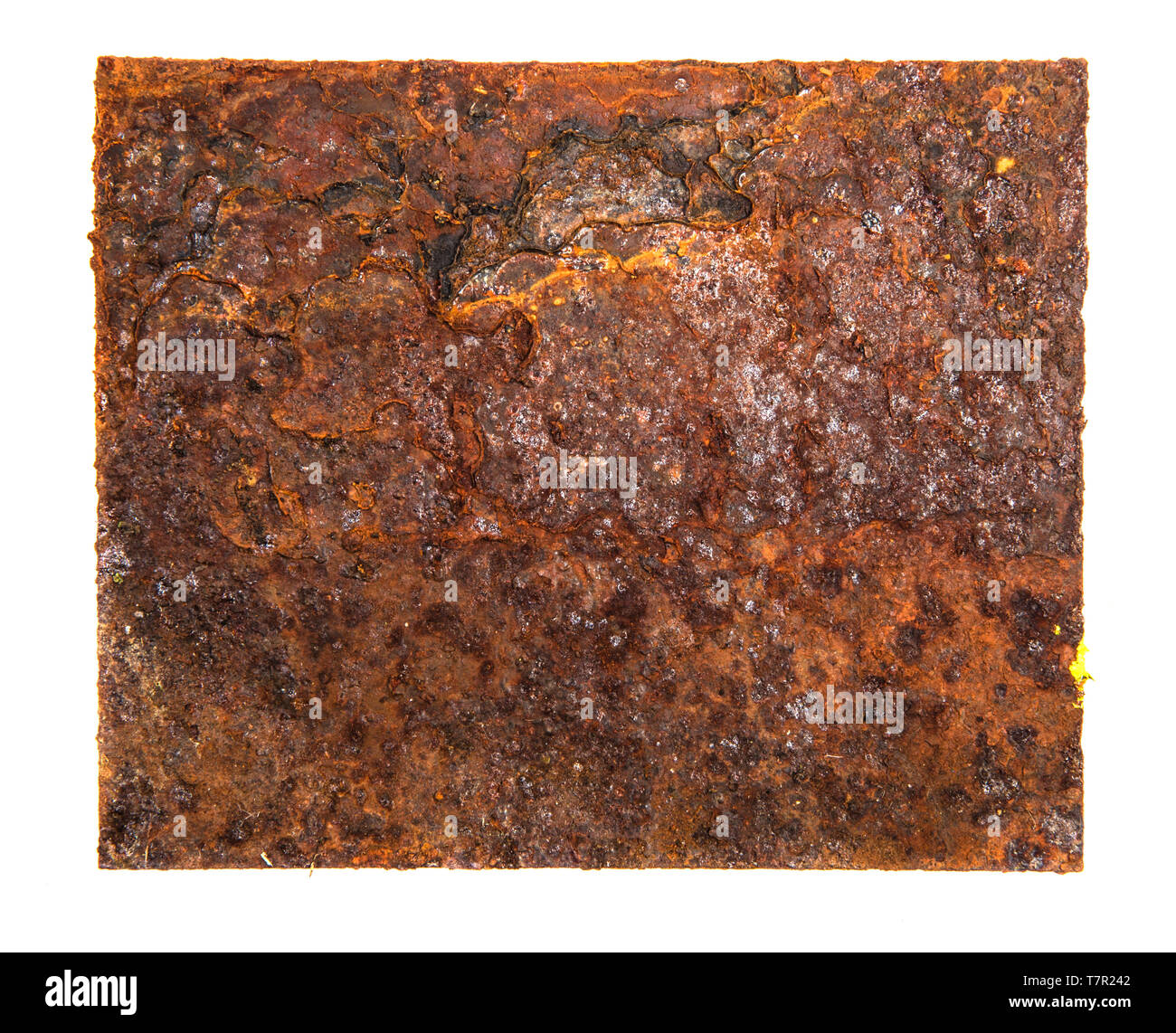 square sheet of iron covered with rust Stock Photo - Alamy