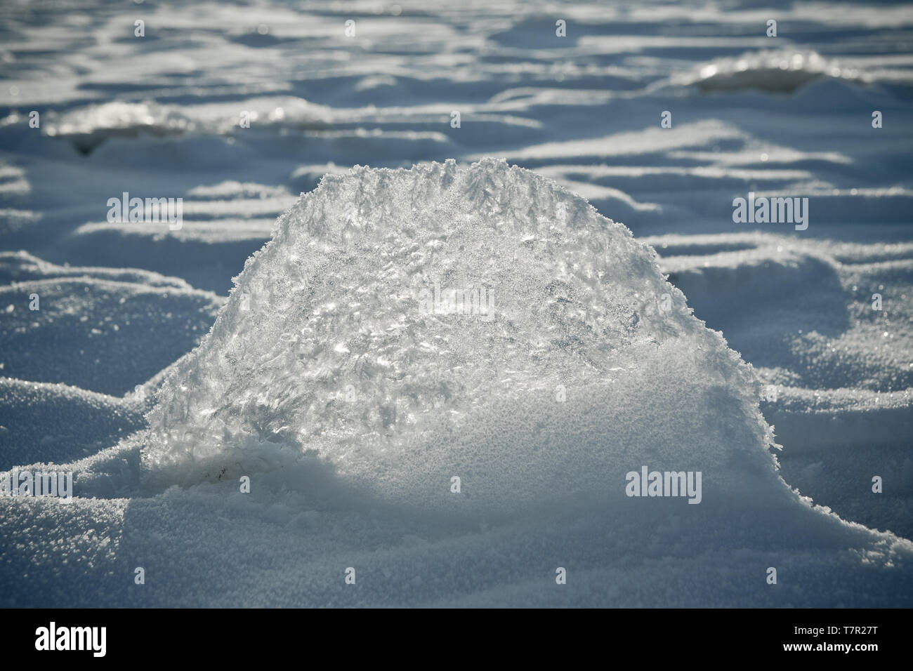 Icy 'mountain' created by an icy wind Stock Photo - Alamy