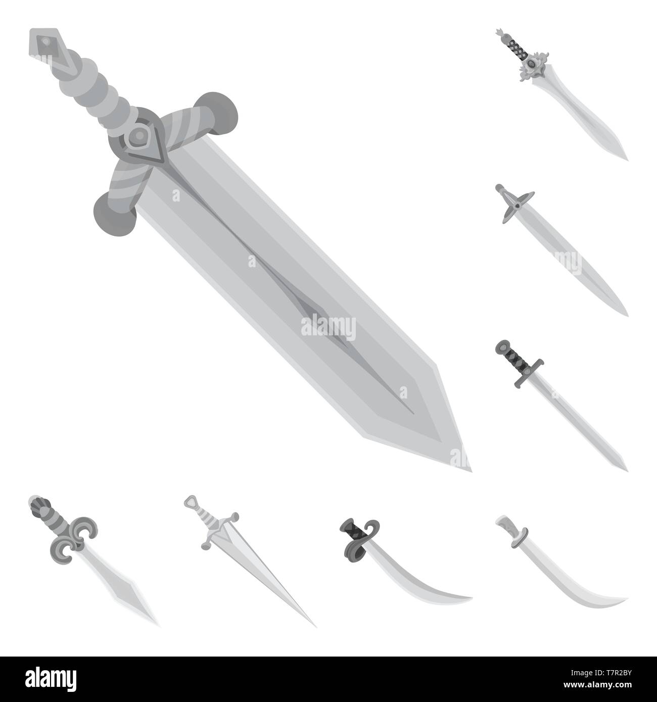 Vector illustration of sharp and blade icon. Collection of sharp and ...