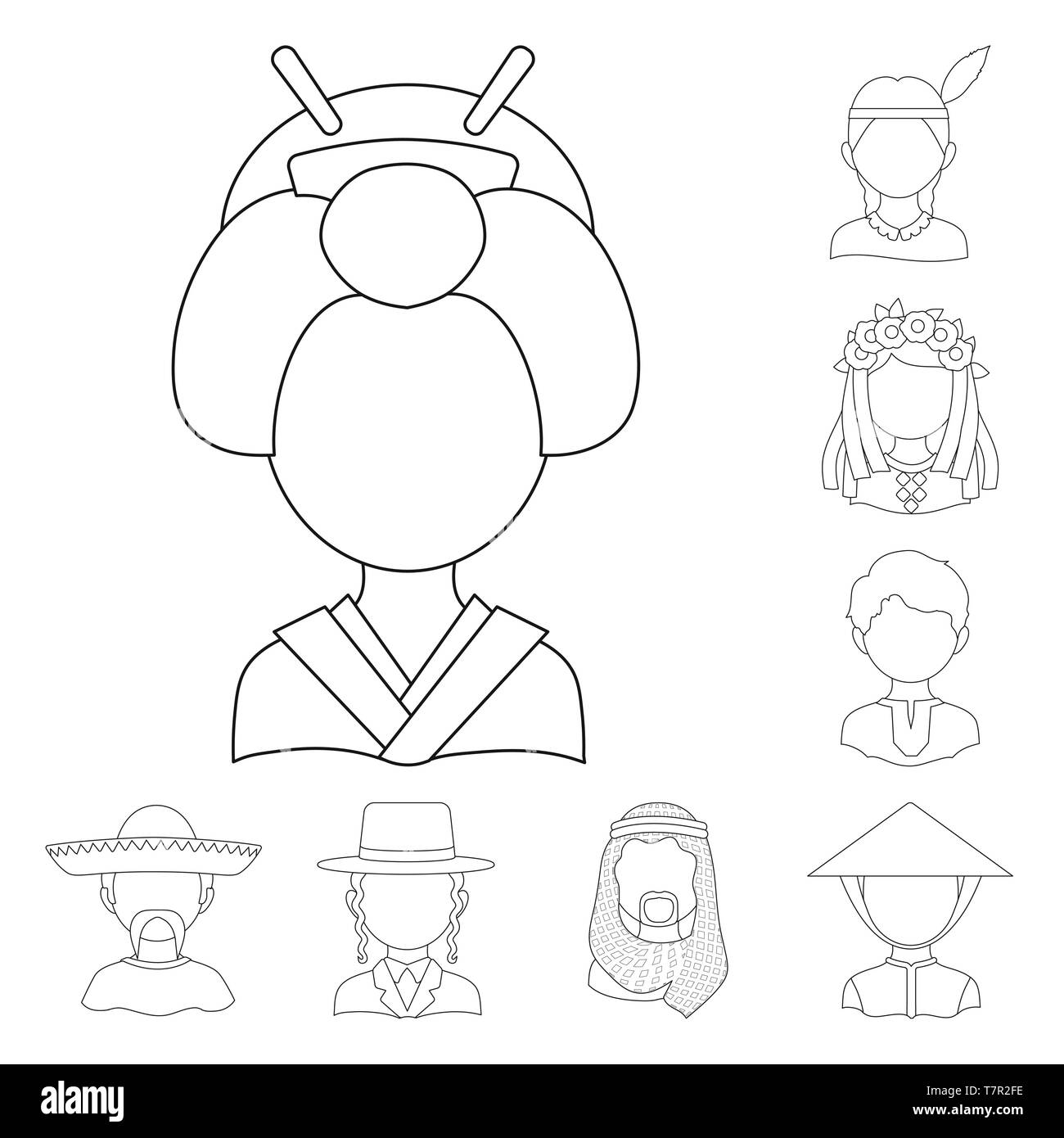 Vector illustration of imitator and resident sign. Set of imitator and ...